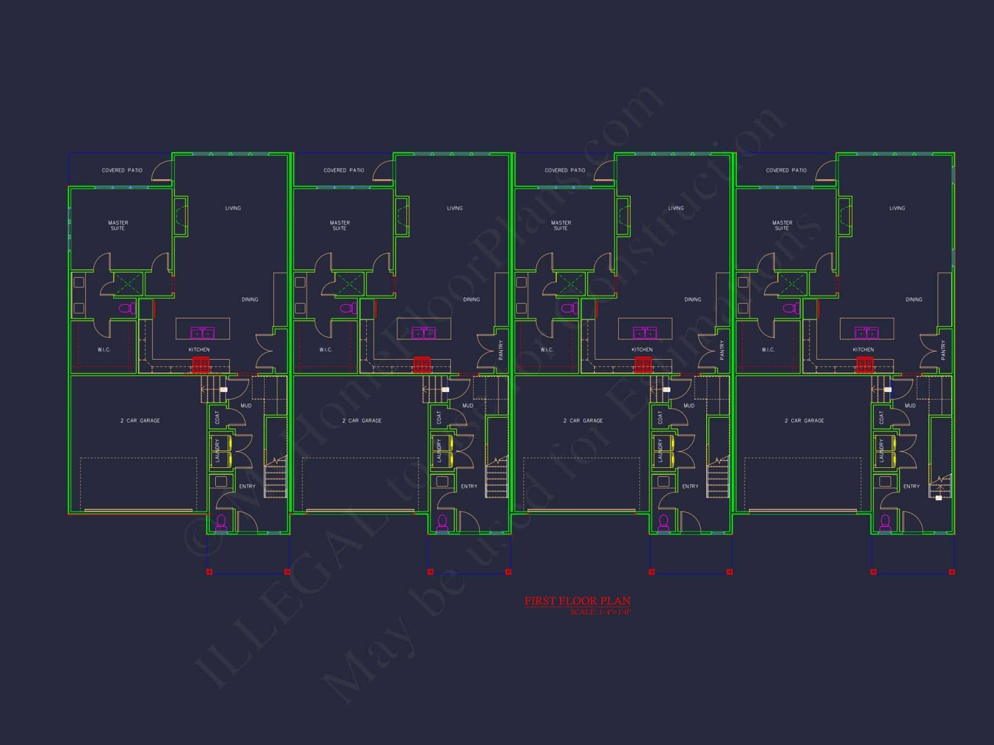 Elegant Multi-Family House Plan with CAD Designs and Blueprints