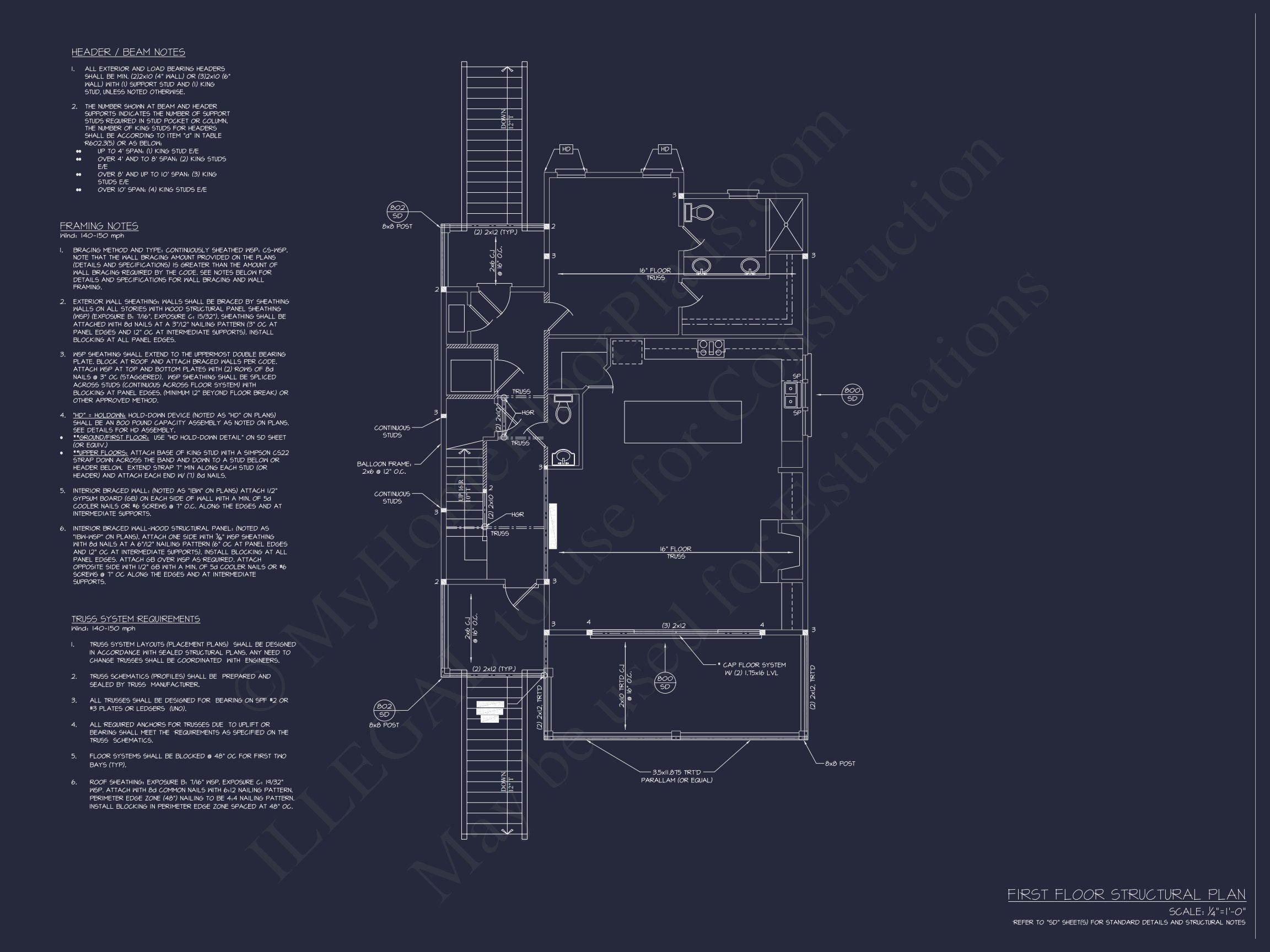 Beachfront House Plan with Blueprint & CAD Designs