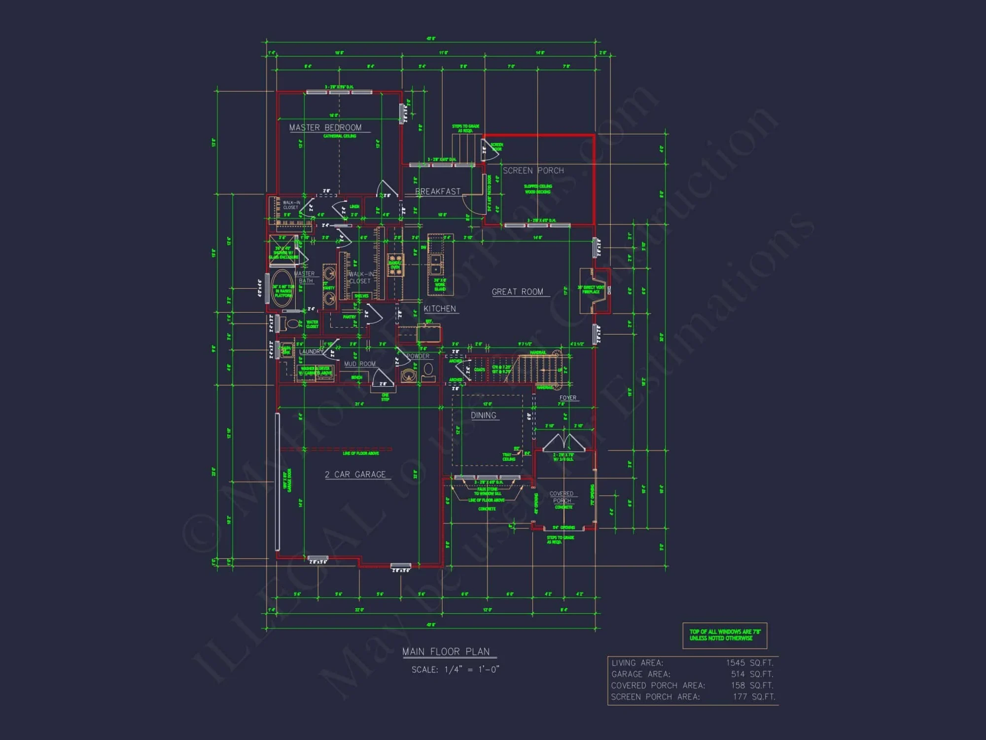 Beautiful House Plan Blueprint with CAD Designs and Floor Plans