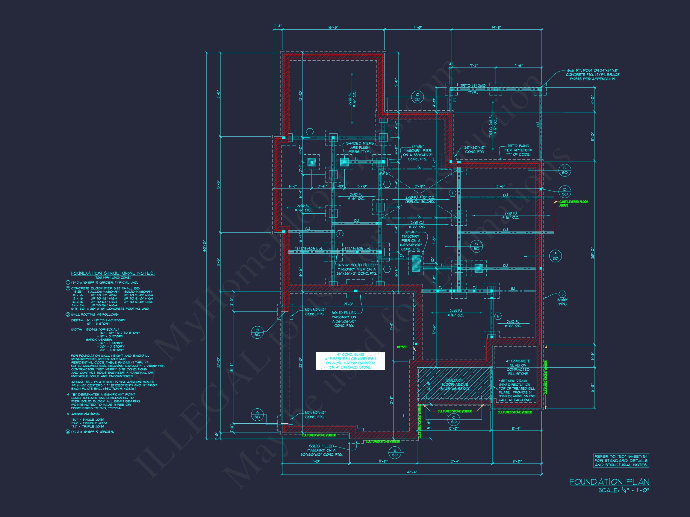 Beautiful House Plan Blueprint with CAD Designs and Floor Plans
