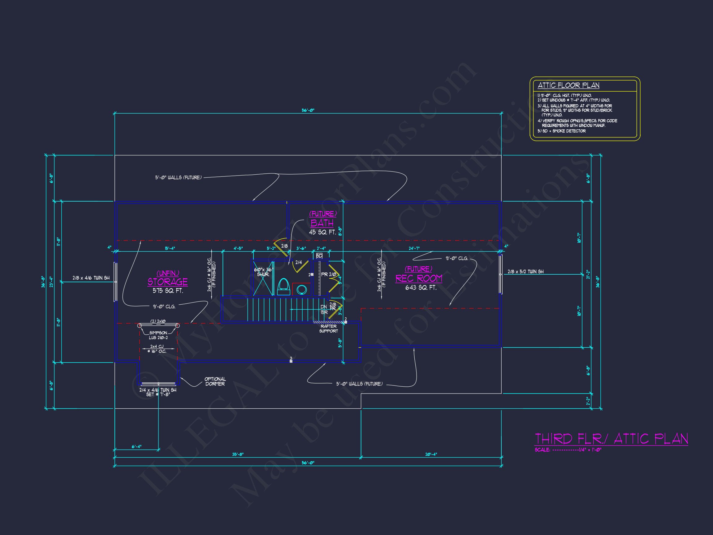 Blueprint house Floor Plan Designs With CAD Architecture