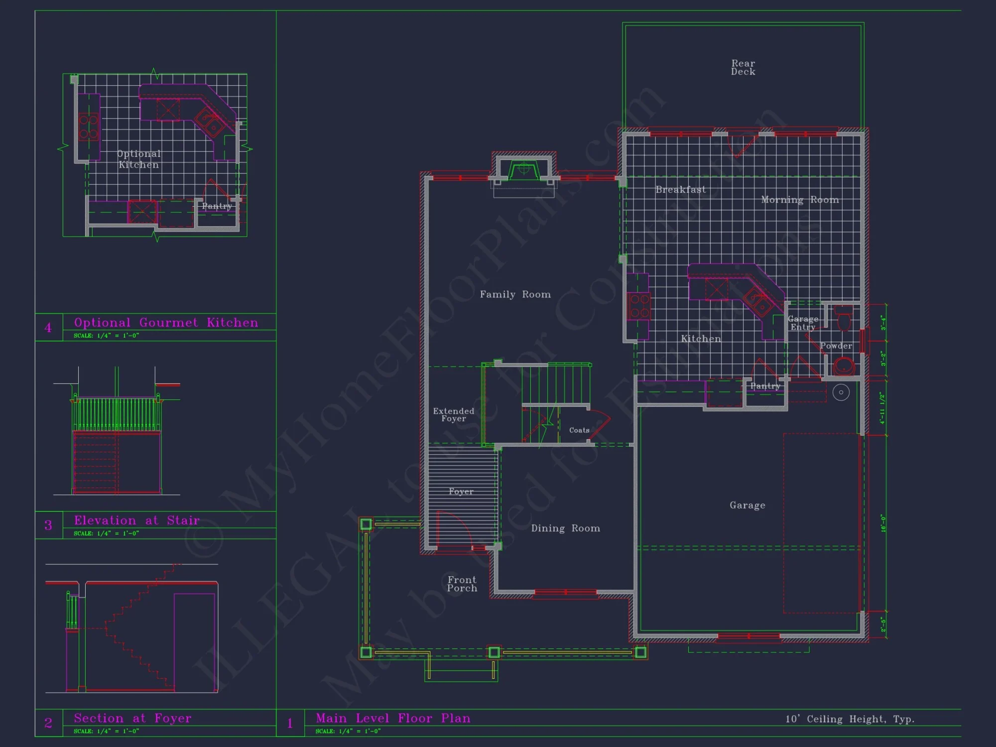 Classic Architectural House Floor Plan & CAD Designs