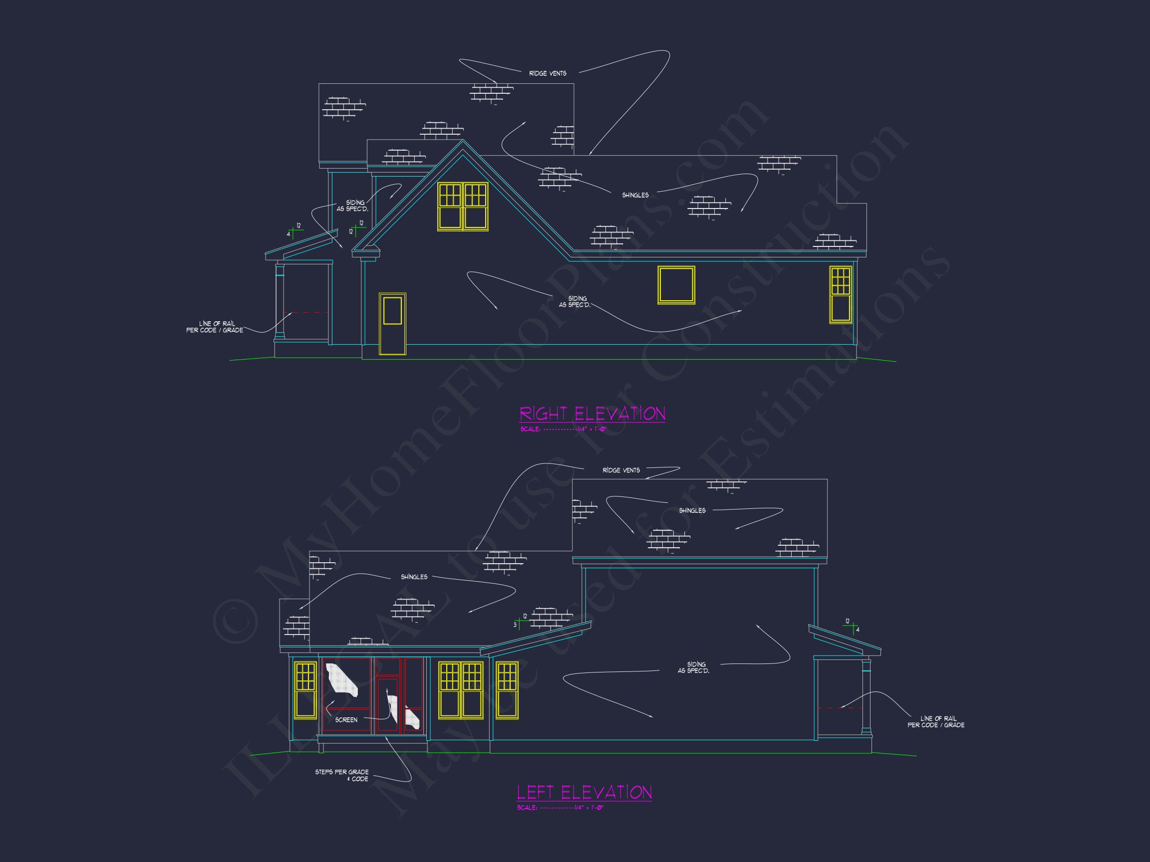 Classic Suburban House Plan with Detailed Floor Blueprints