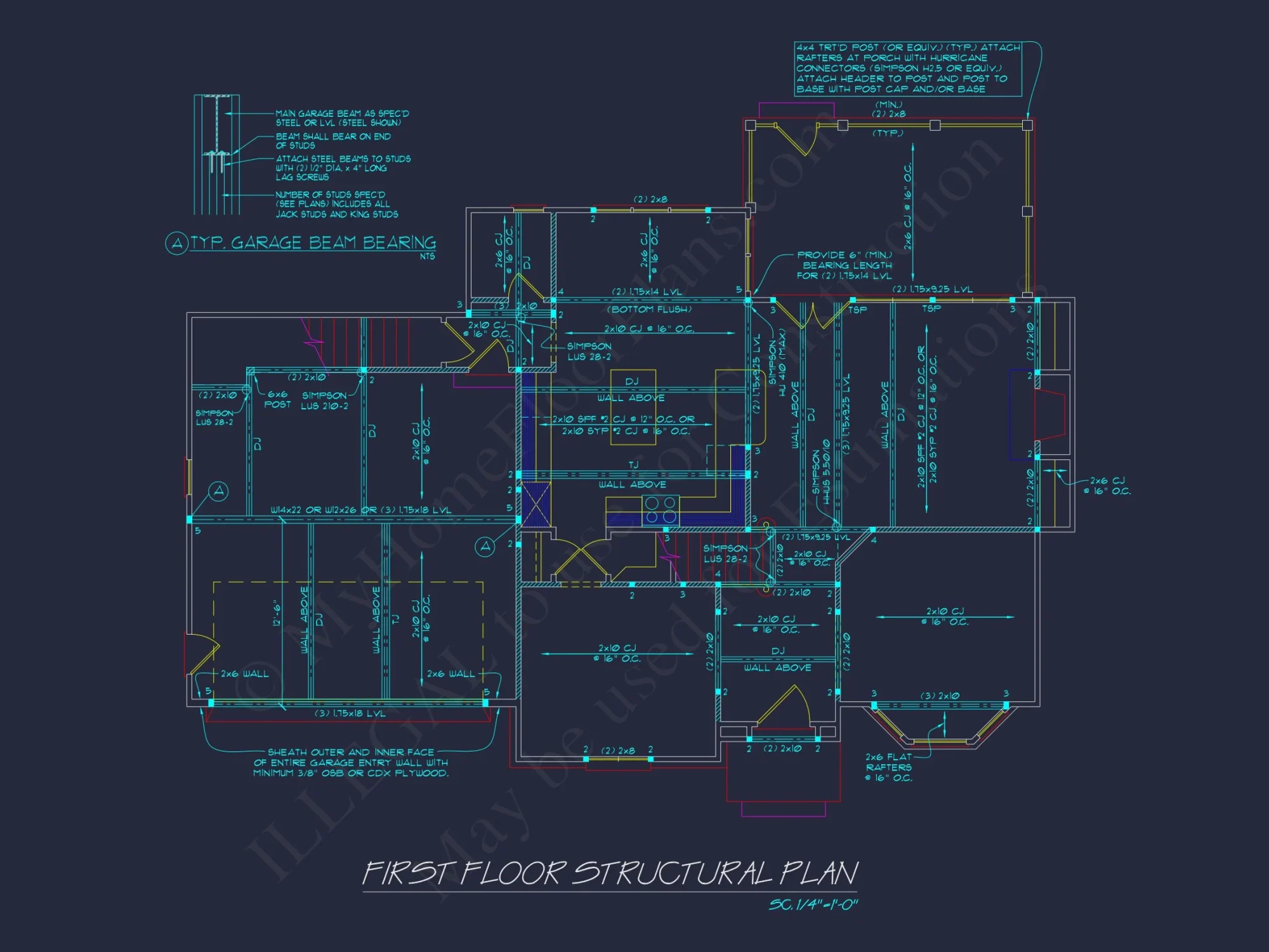 Colonial Farmhouse house plan with 2,725 heated sq. ft., 2 stories