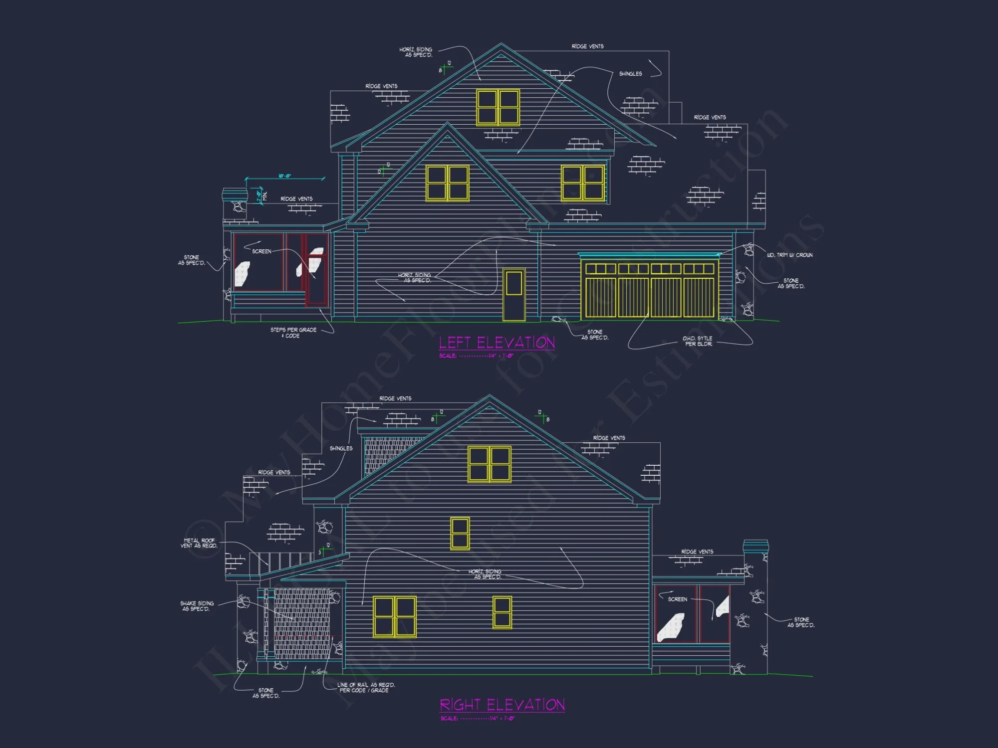 Colonial House Plan with 3 Story Design, Spacious Features