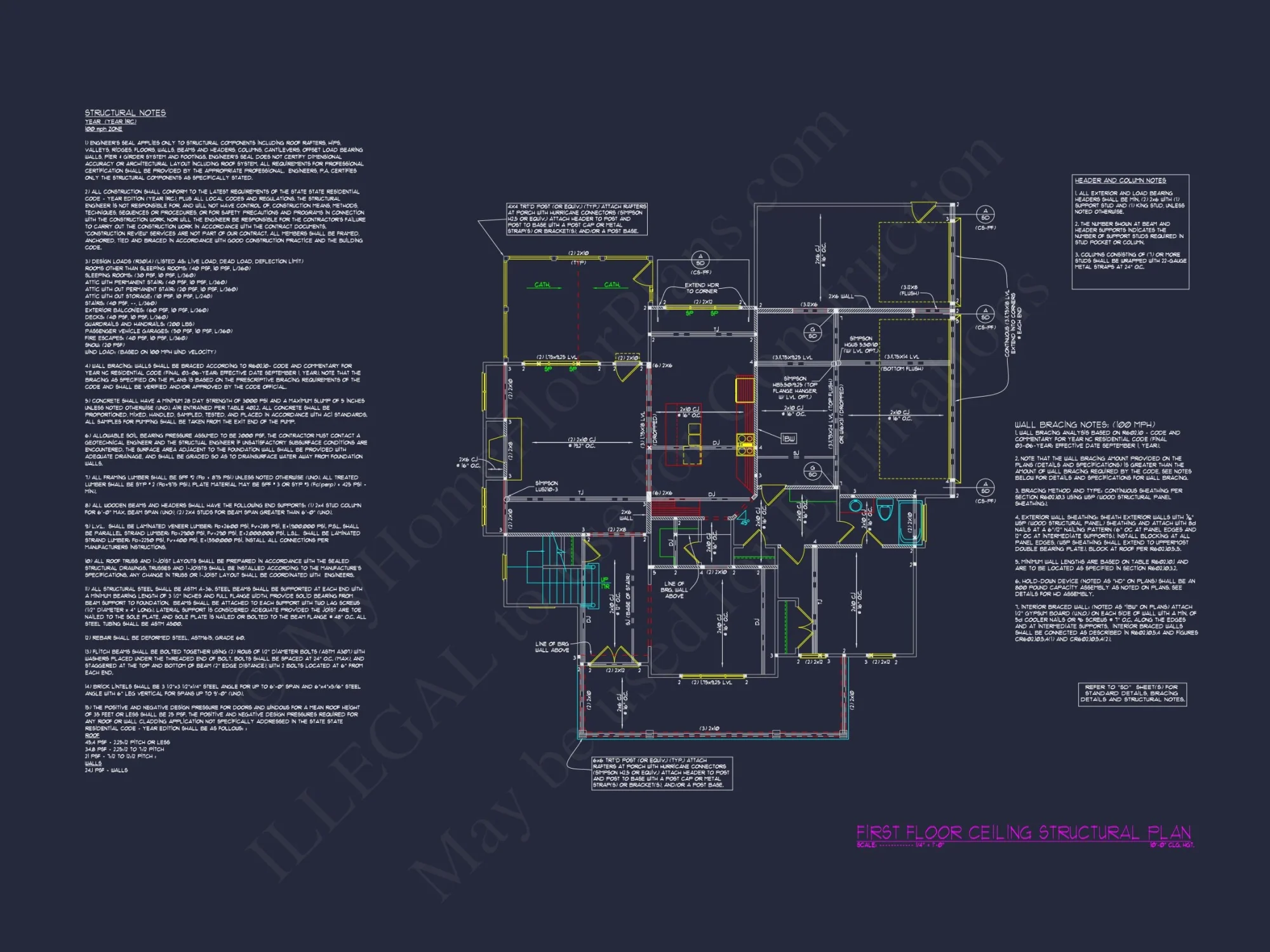 Colonial Revival House Plan with Spacious Design and CAD Blueprint