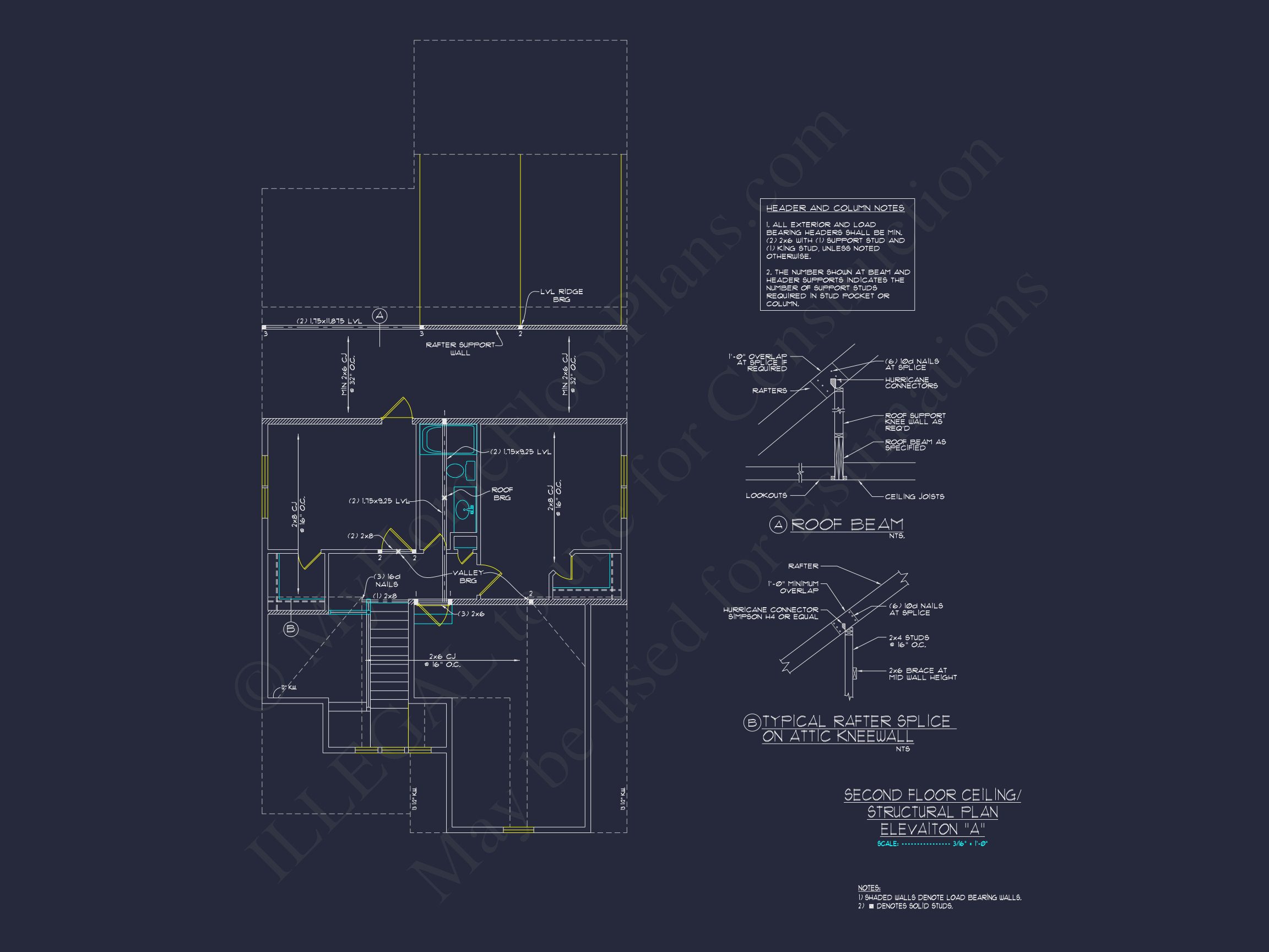 Craftsman House Plan with Floor Blueprints | CAD Designs