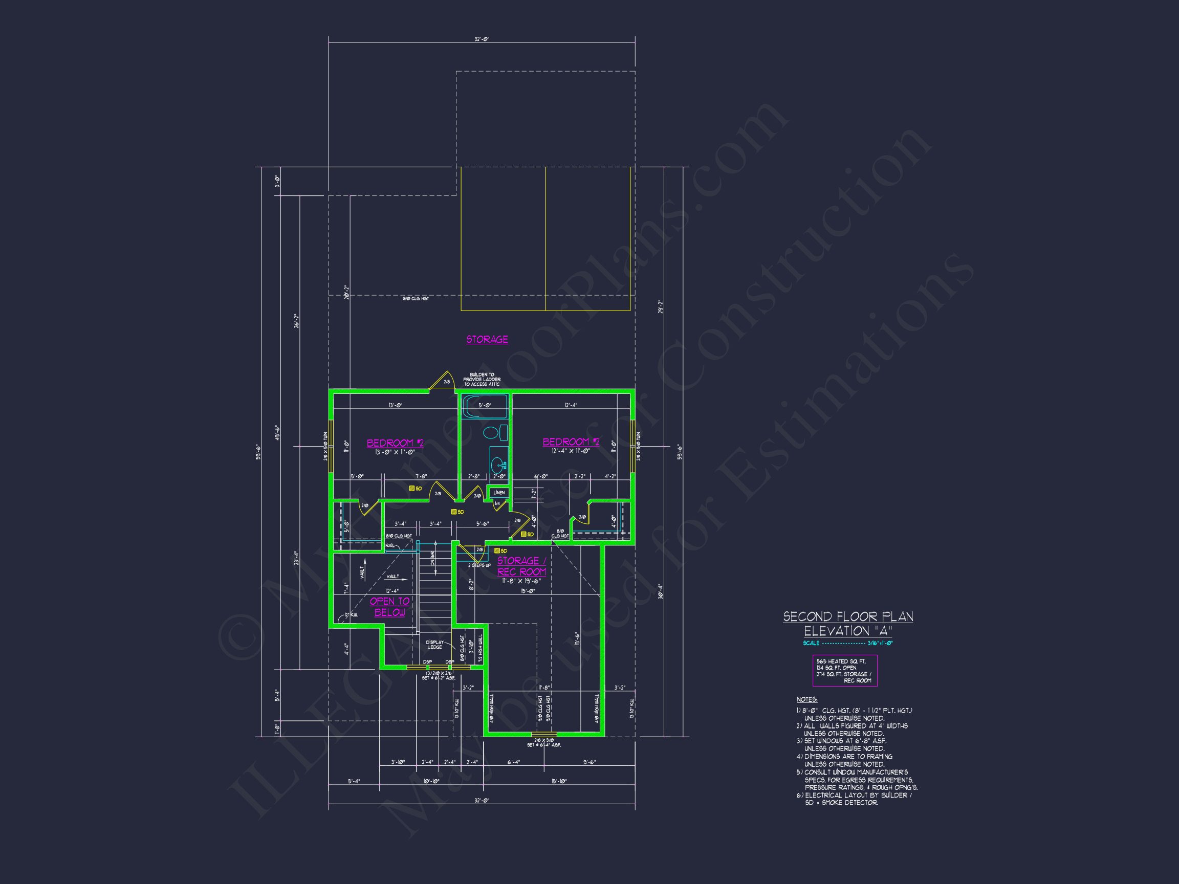 Craftsman House Plan with Floor Blueprints | CAD Designs