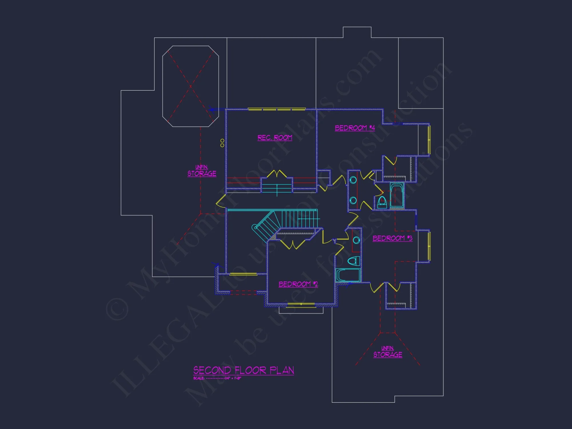Customizable House Plan with CAD Blueprint, Architecture Designs