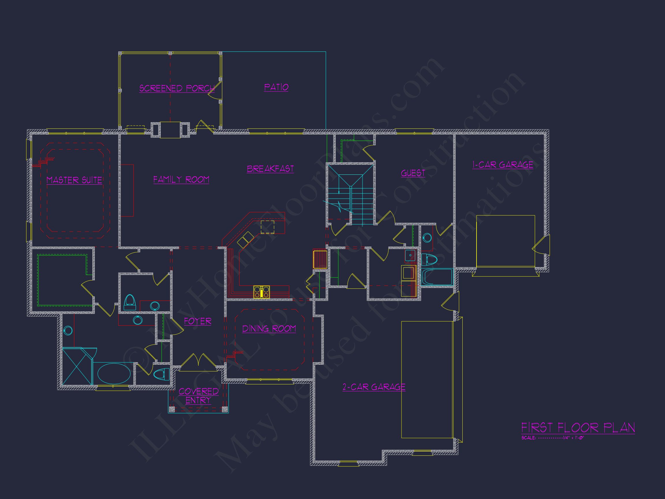 Customize Your Dream House Design: Floor Plan Blueprint with CAD