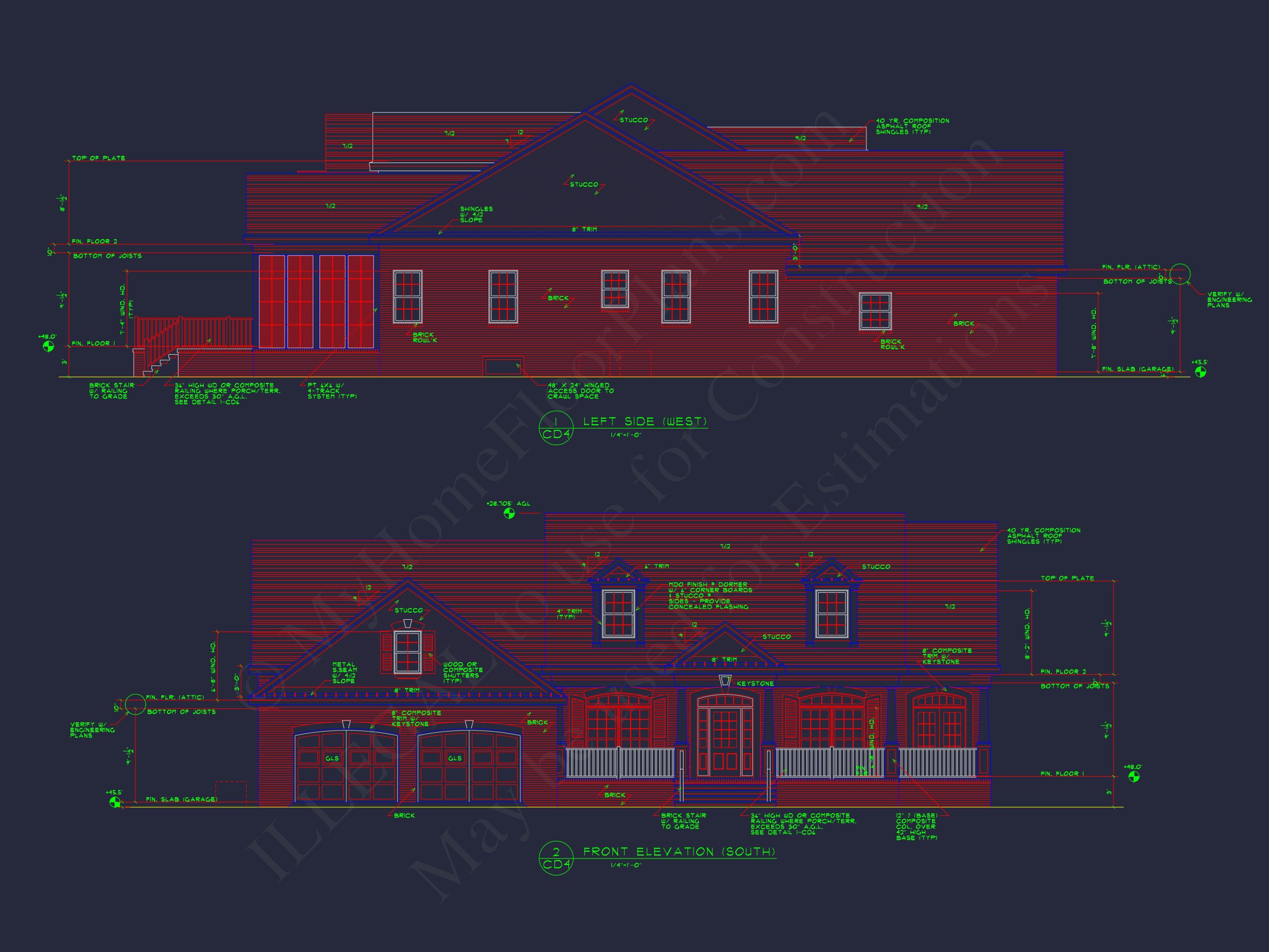 Dream House Floor Plan: CAD Architectural Designs & Blueprint