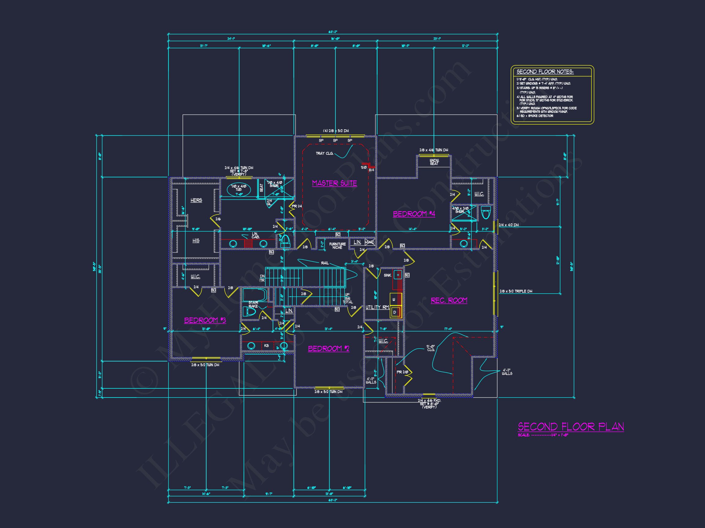 Elegant House Design: CAD Floor Plan and Architecture Blueprint