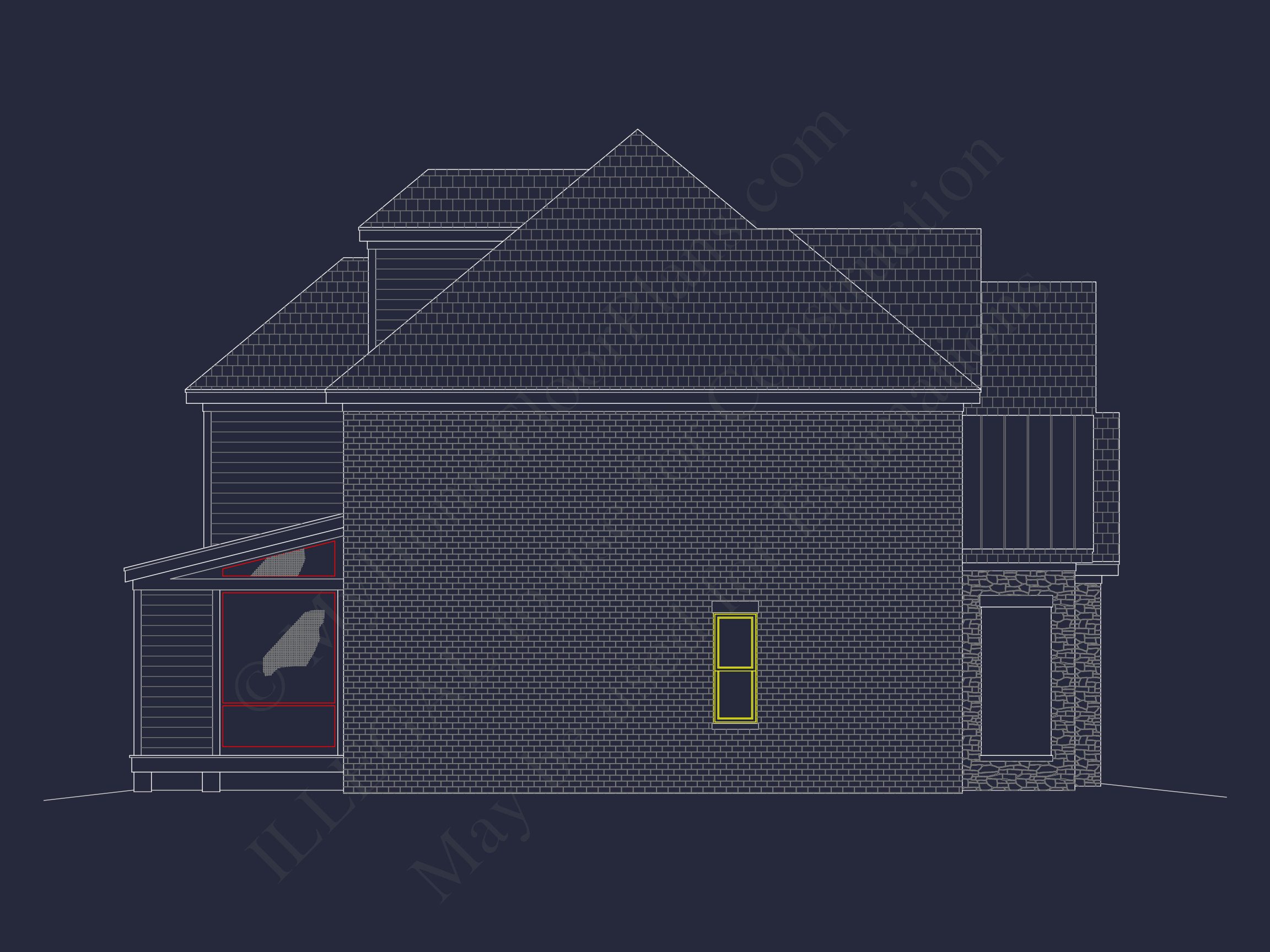 Elegant House Design: CAD Floor Plan and Architecture Blueprint