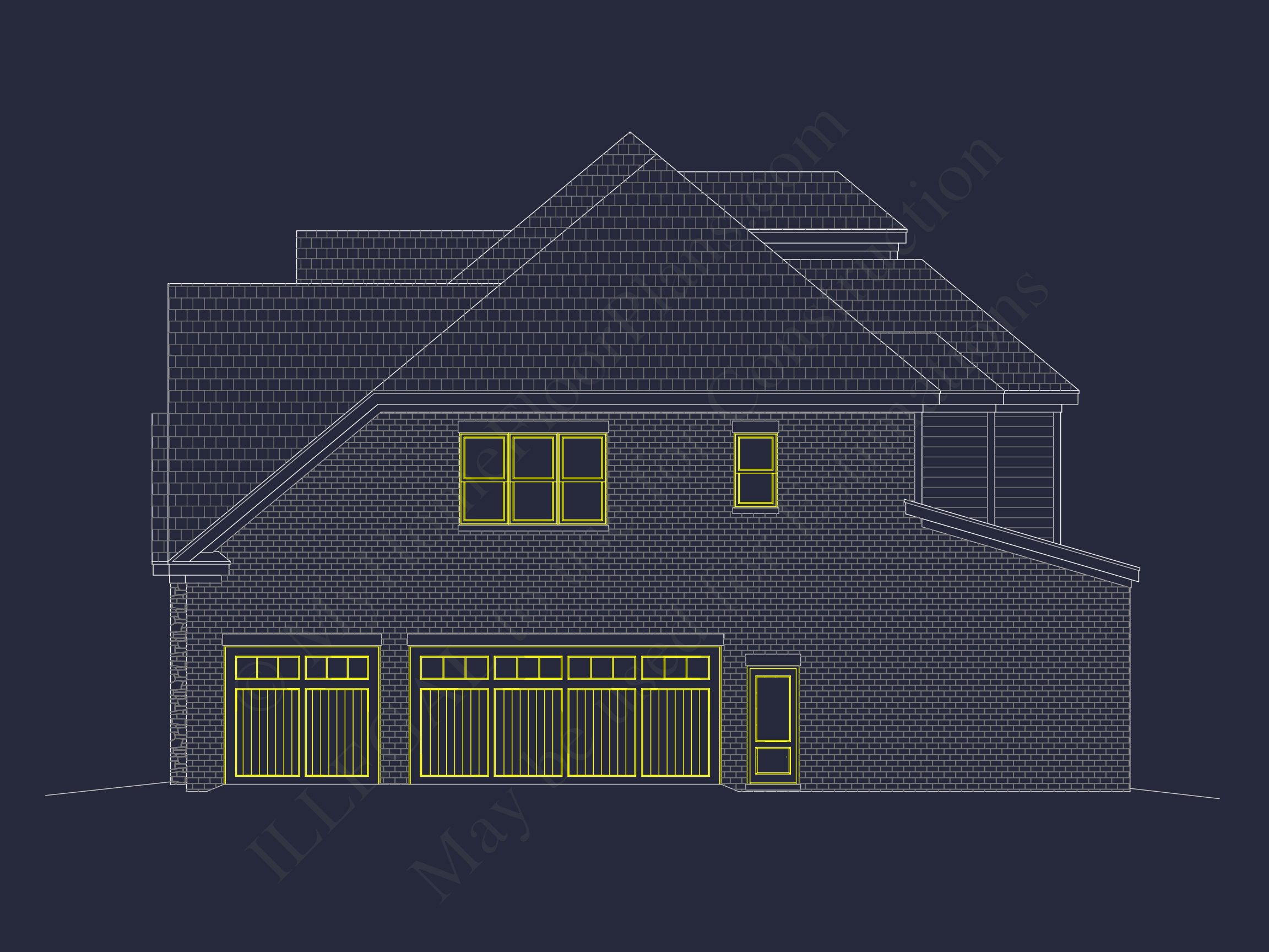 Elegant House Design: CAD Floor Plan and Architecture Blueprint