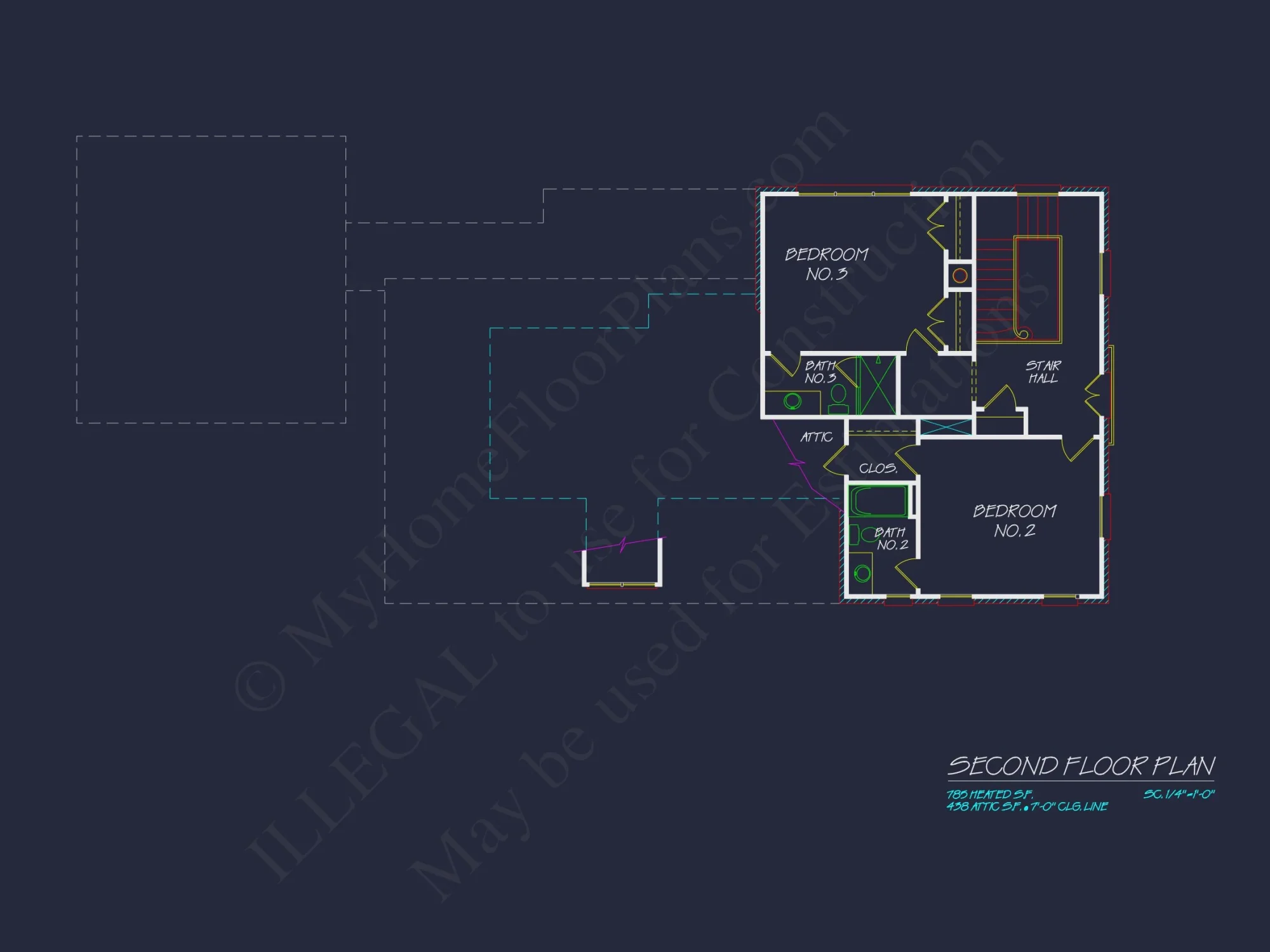 Elegant House Floor Plan with CAD Architecture Designs