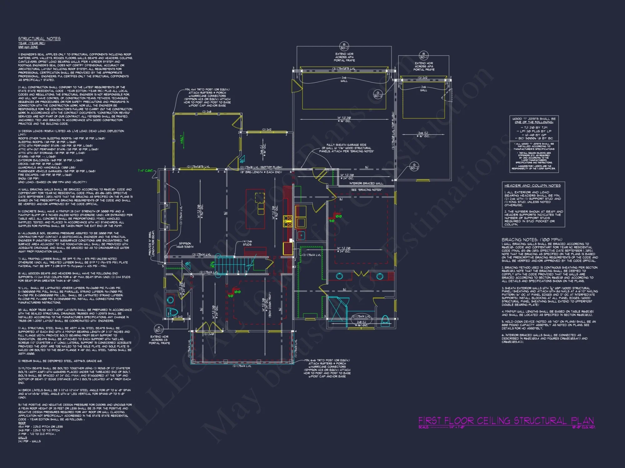 Elegant House Plan with 4 Bedrooms, CAD Design & Spacious Blueprint