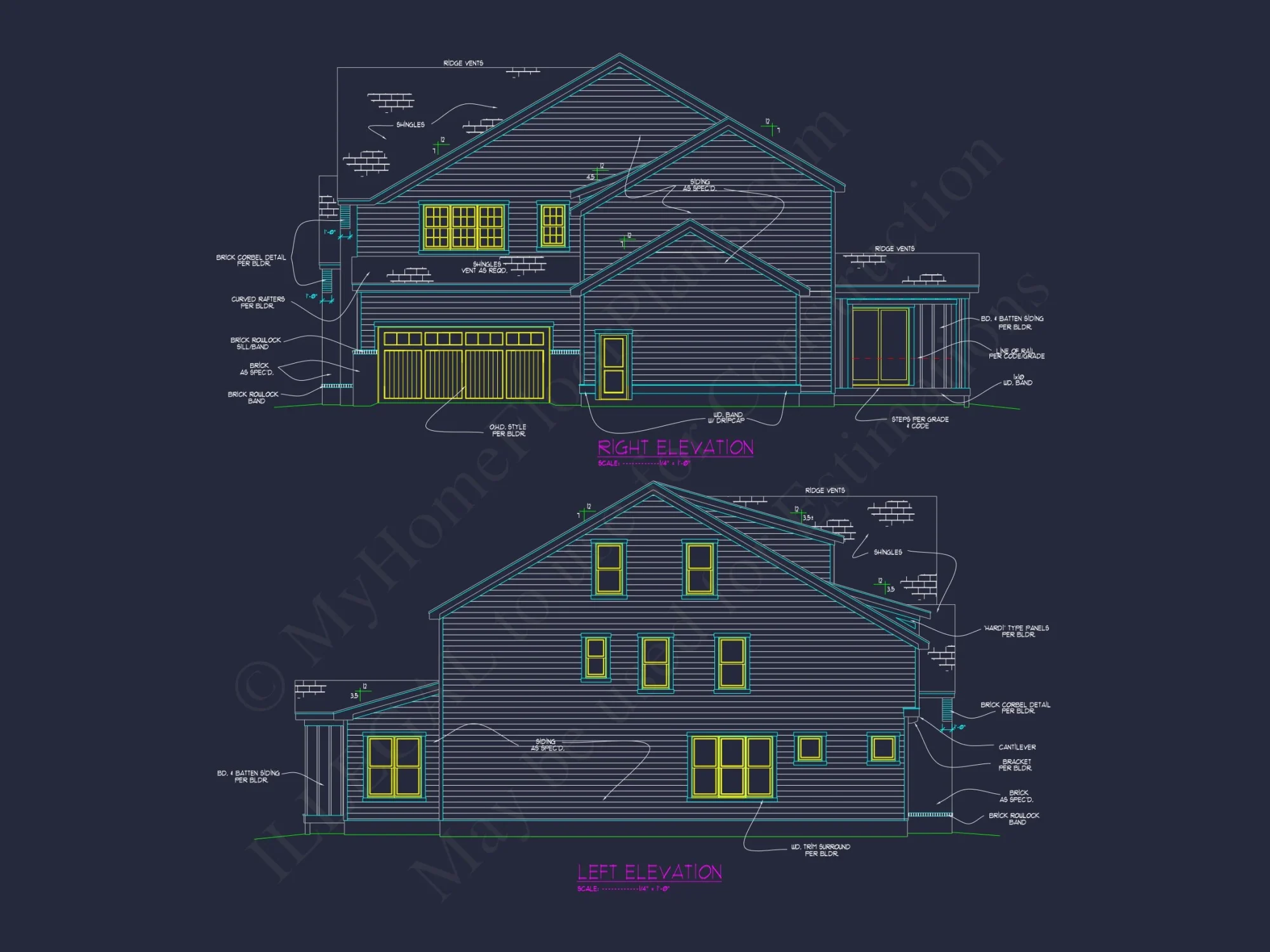 Farmhouse House Floor Plan with CAD Blueprint Designs