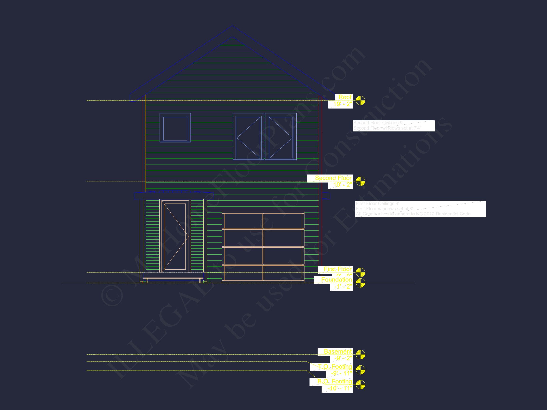 Modern Cottage House Plan with Detailed CAD Floor Designs