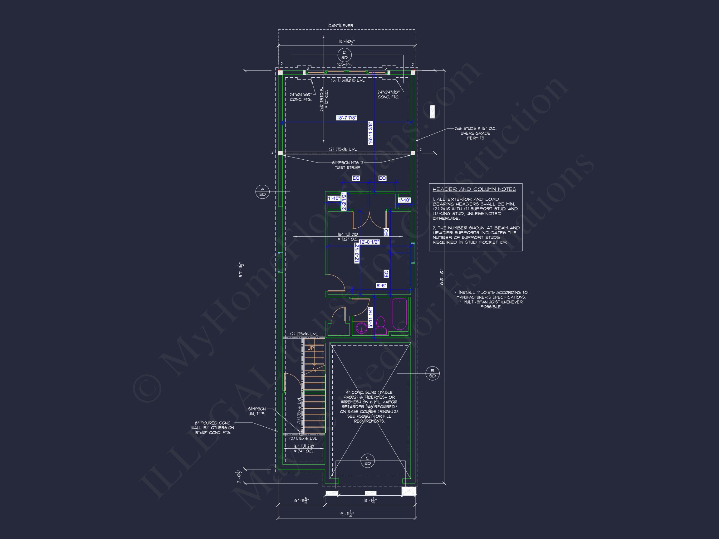Modern Cottage House Plan with Detailed CAD Floor Designs