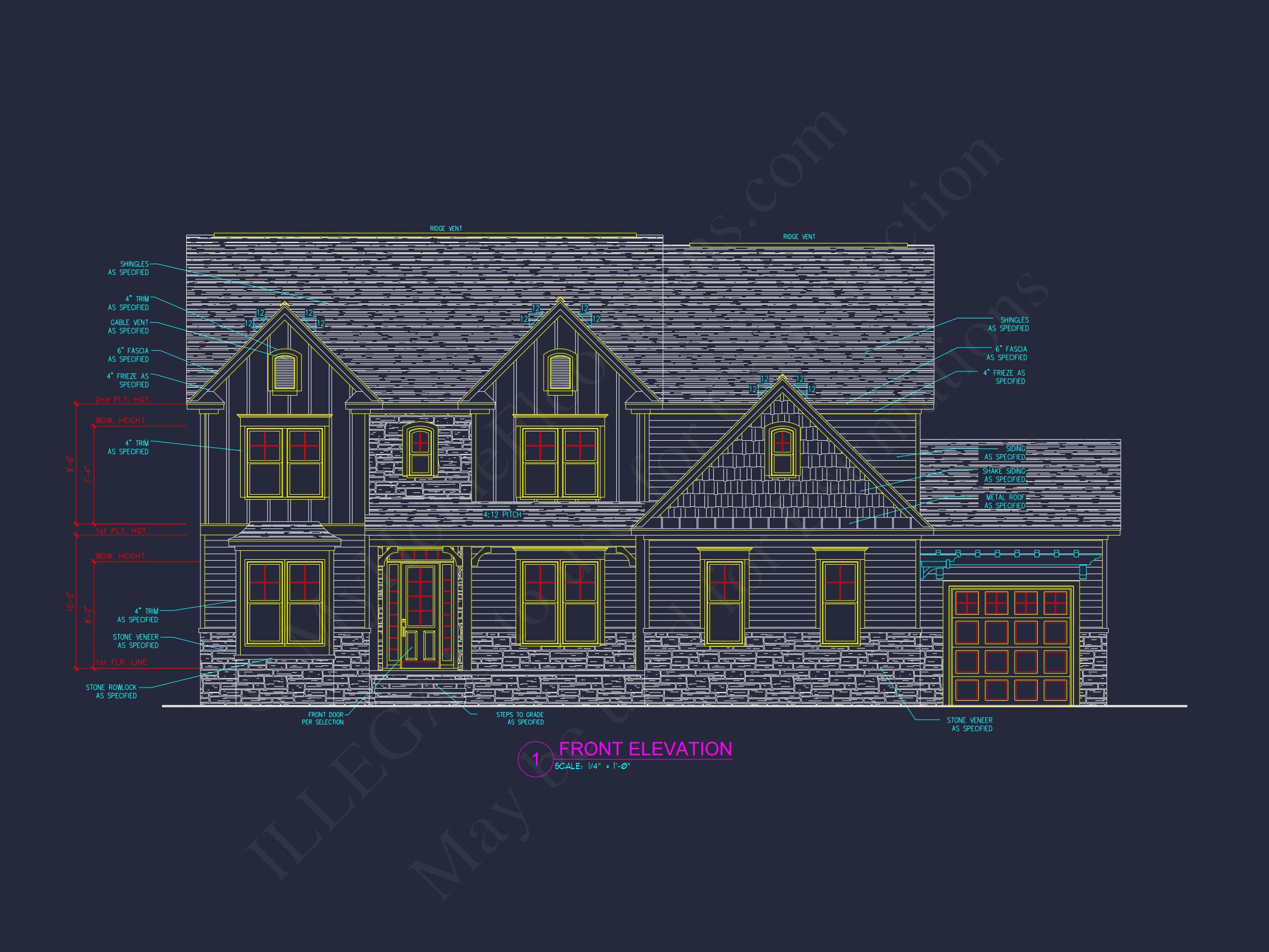 Modern Craftsman house Plan: Architectural Blueprint Designs