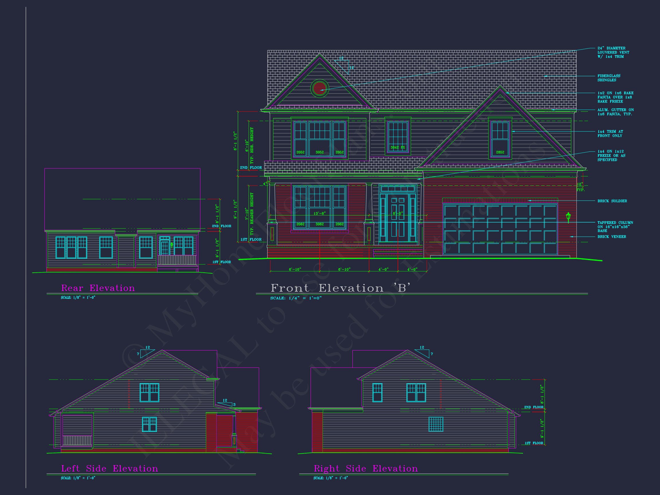 Modern Craftsman House Plan: Spacious Designs with 54'-0" Depth