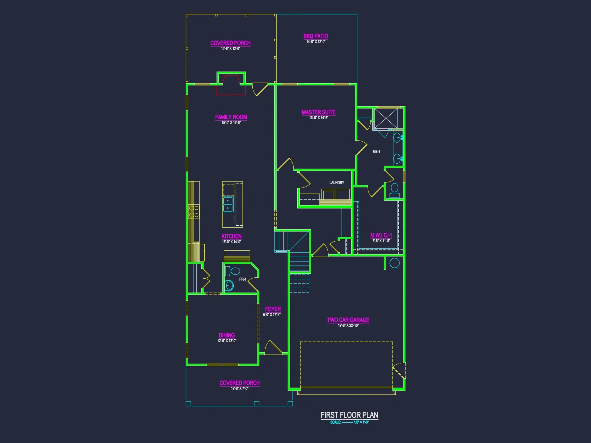 Modern Craftsman House Plan with Detailed Blueprint Designs