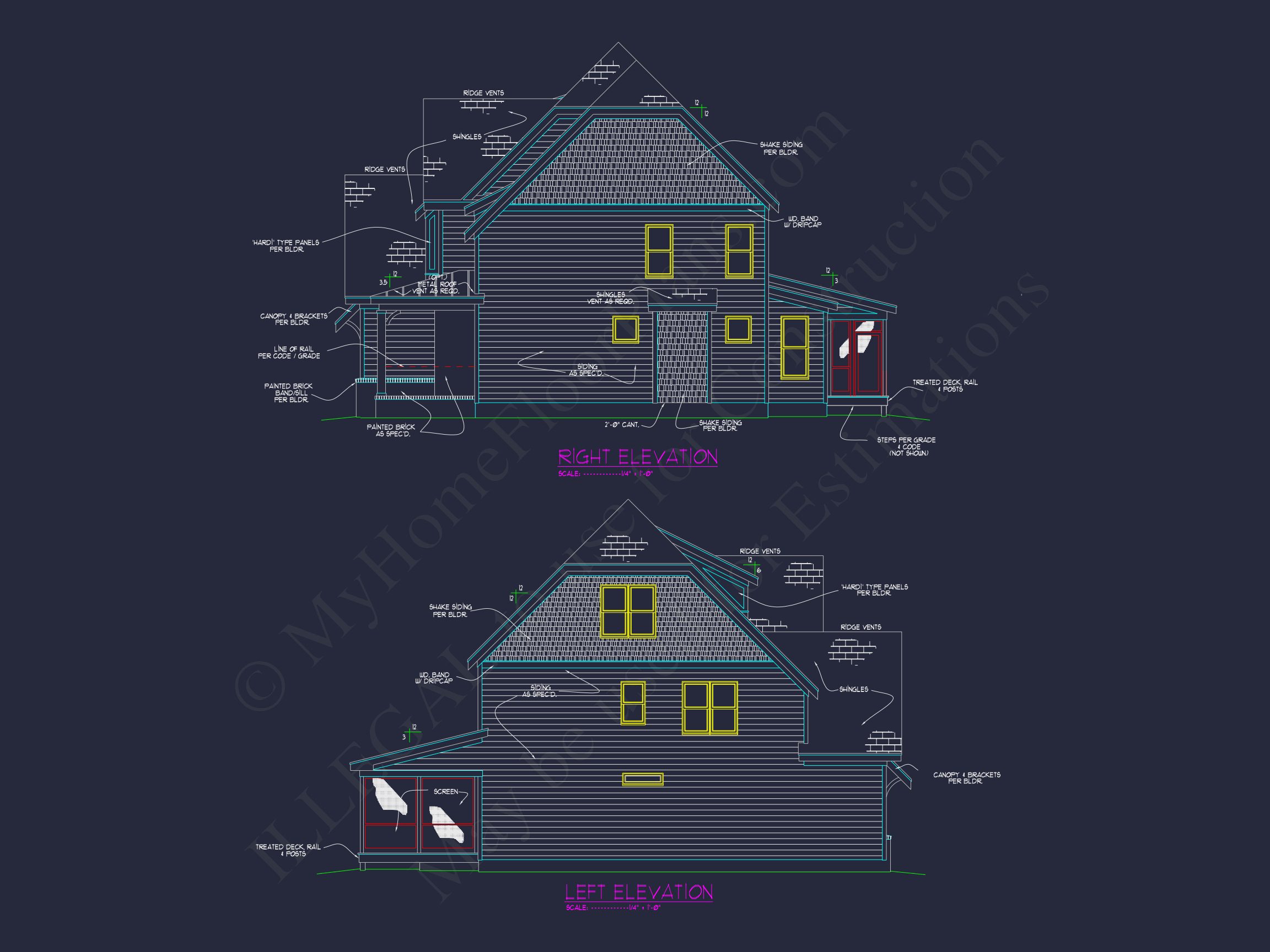 Modern Farmhouse house Plan with Detailed Blueprint Designs