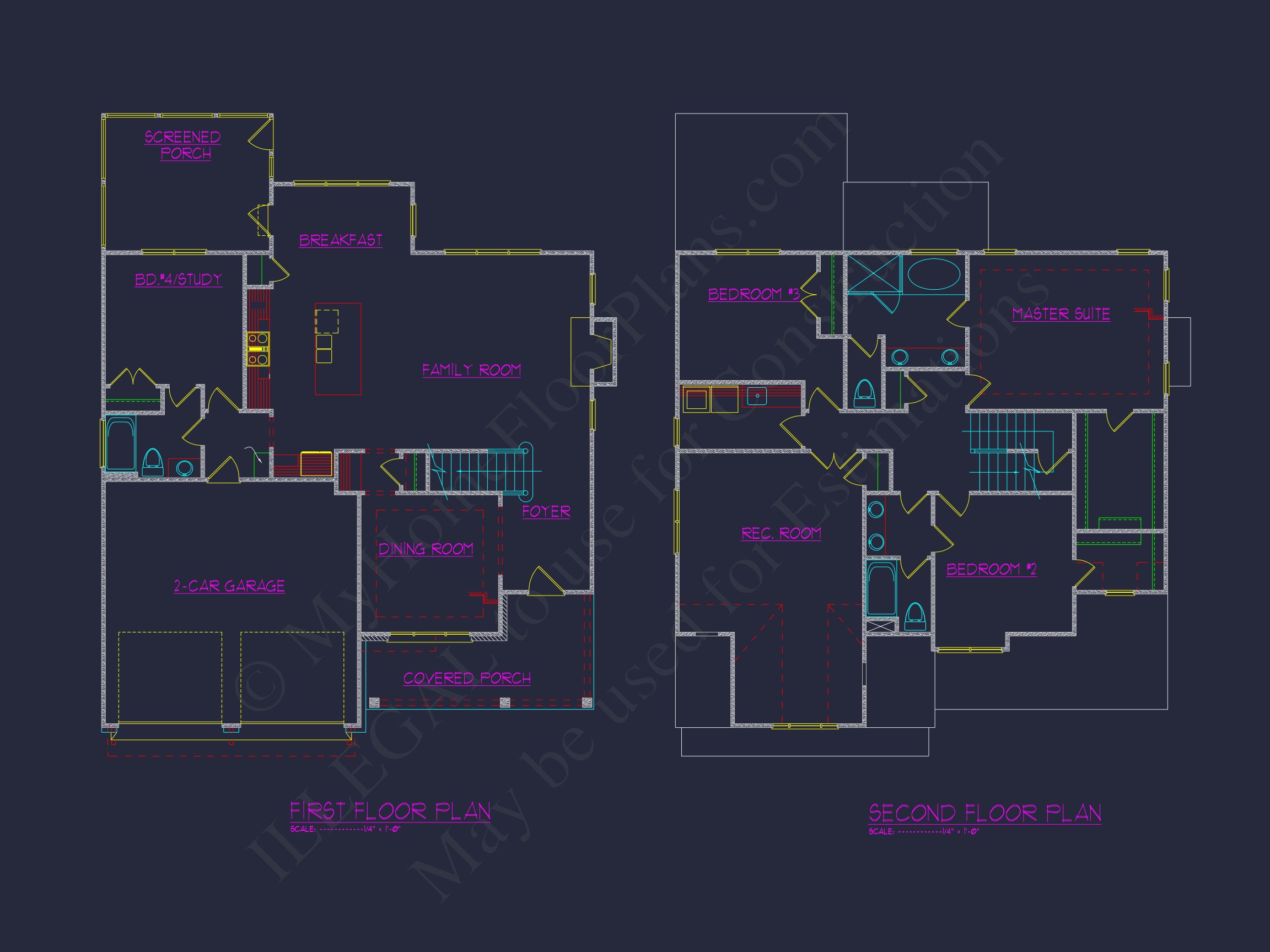 Modern Farmhouse house Plan with Detailed Blueprint Designs