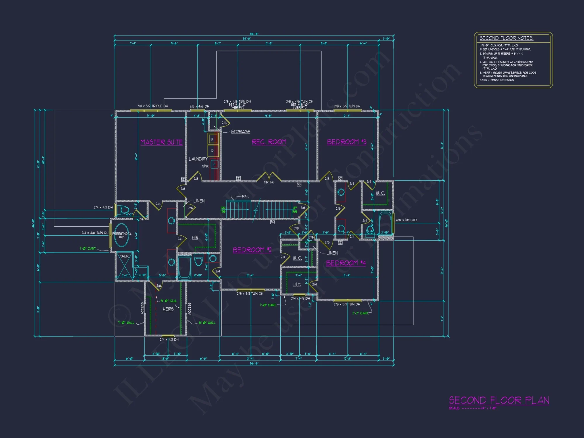 Modern House Floor Plan | Architectural Blueprint with CAD Designs