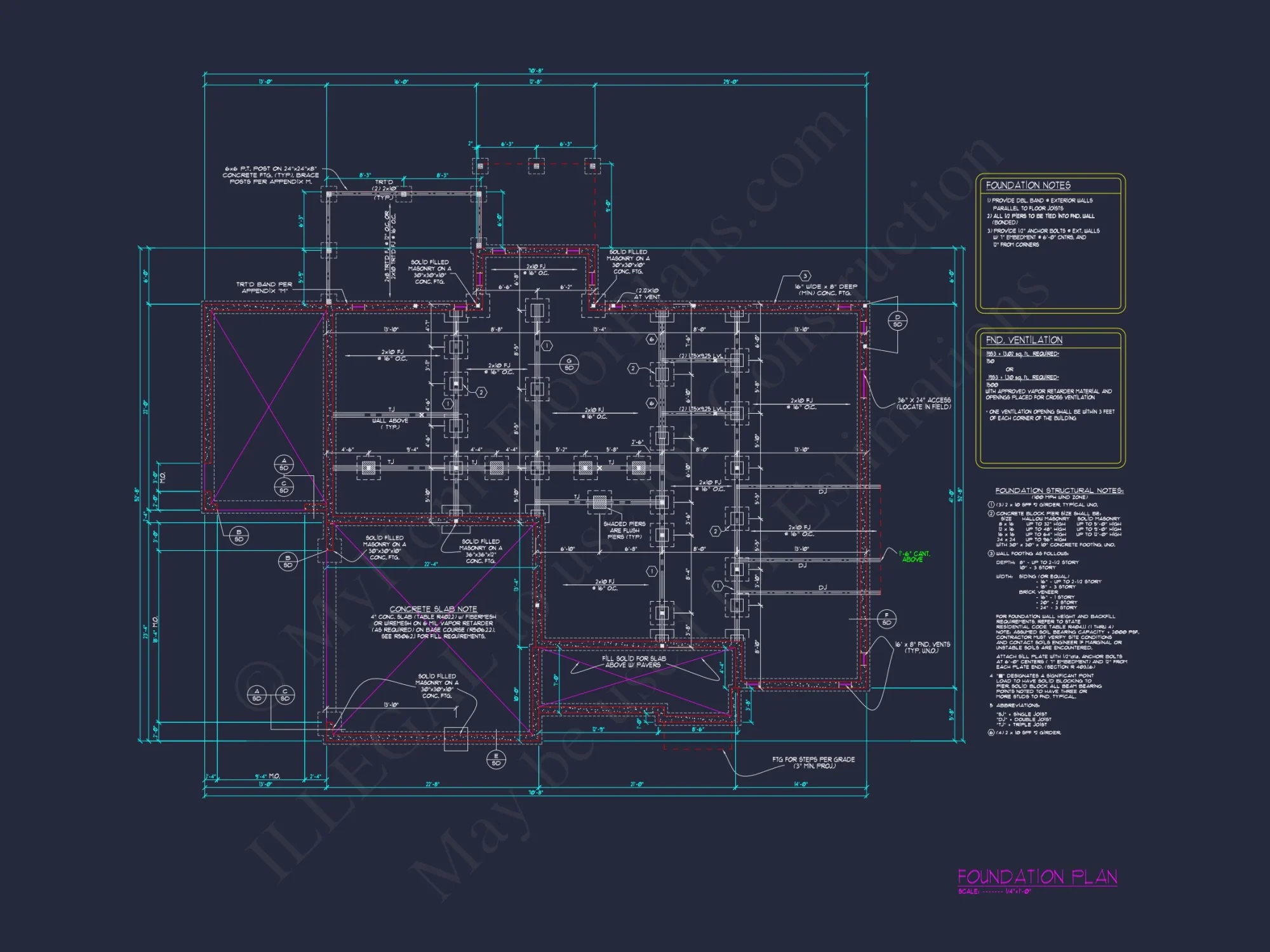 Modern Suburban House Floor Plan - CAD Blueprint Designs