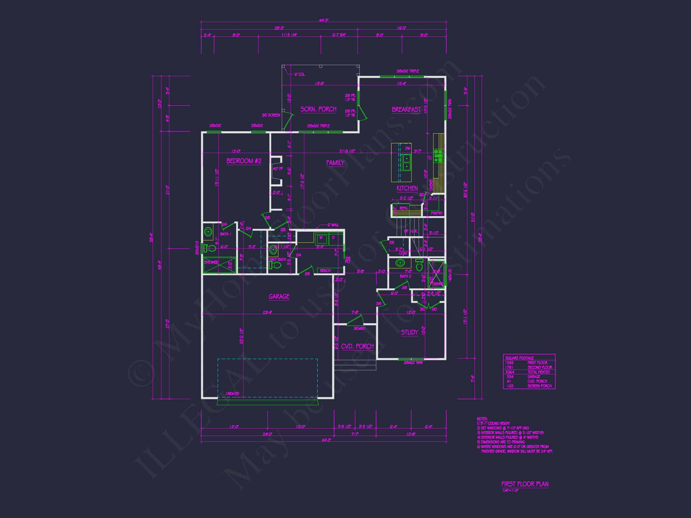 Modern Suburban House Plan with Open Floor Plan Designs