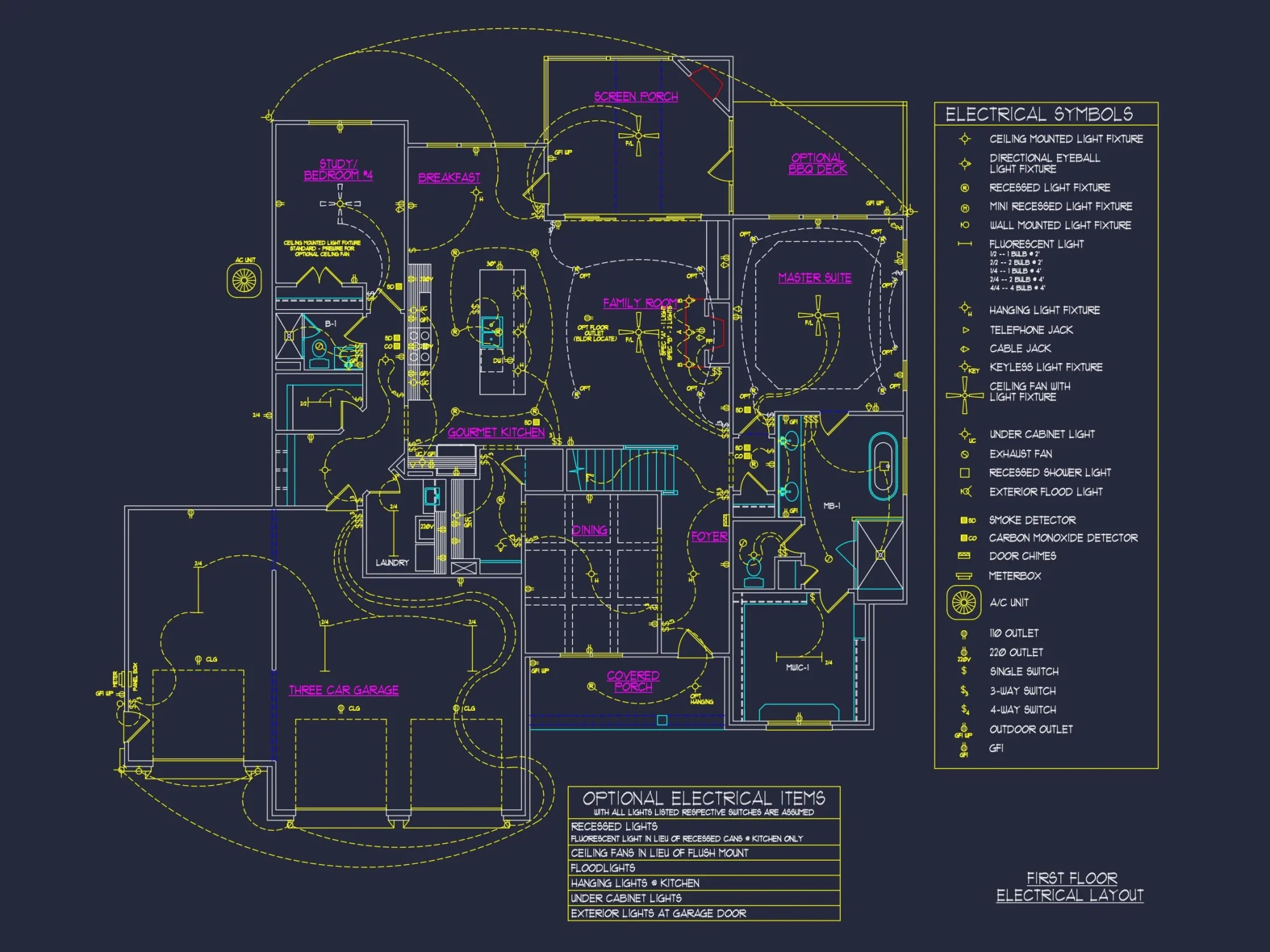 Spacious House Floor Plan with CAD Layout, Architecture Designs