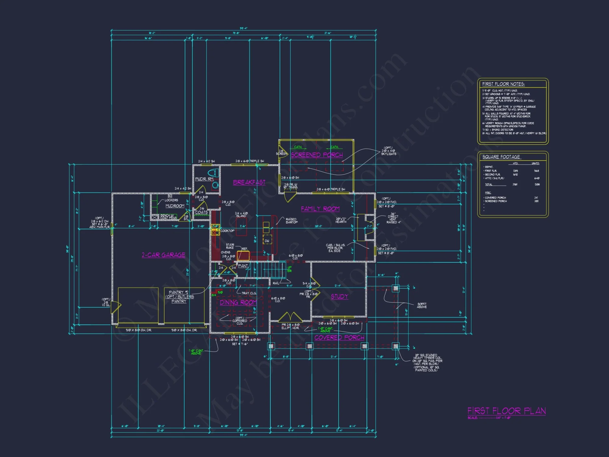 Traditional CAD House Floor Plan | Blueprint Designs
