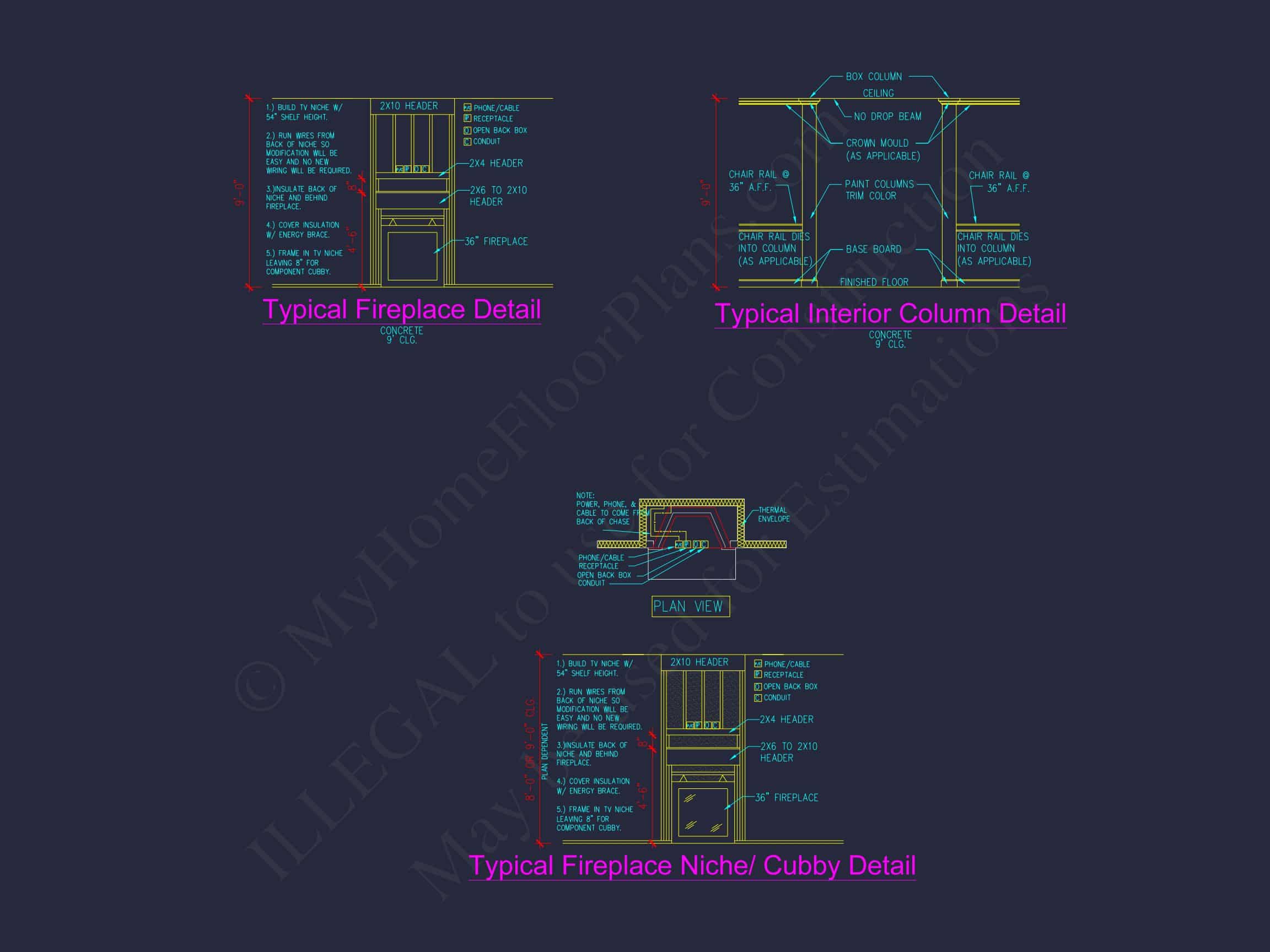 Traditional Craftsman House Plan - CAD Floor Plan & Designs