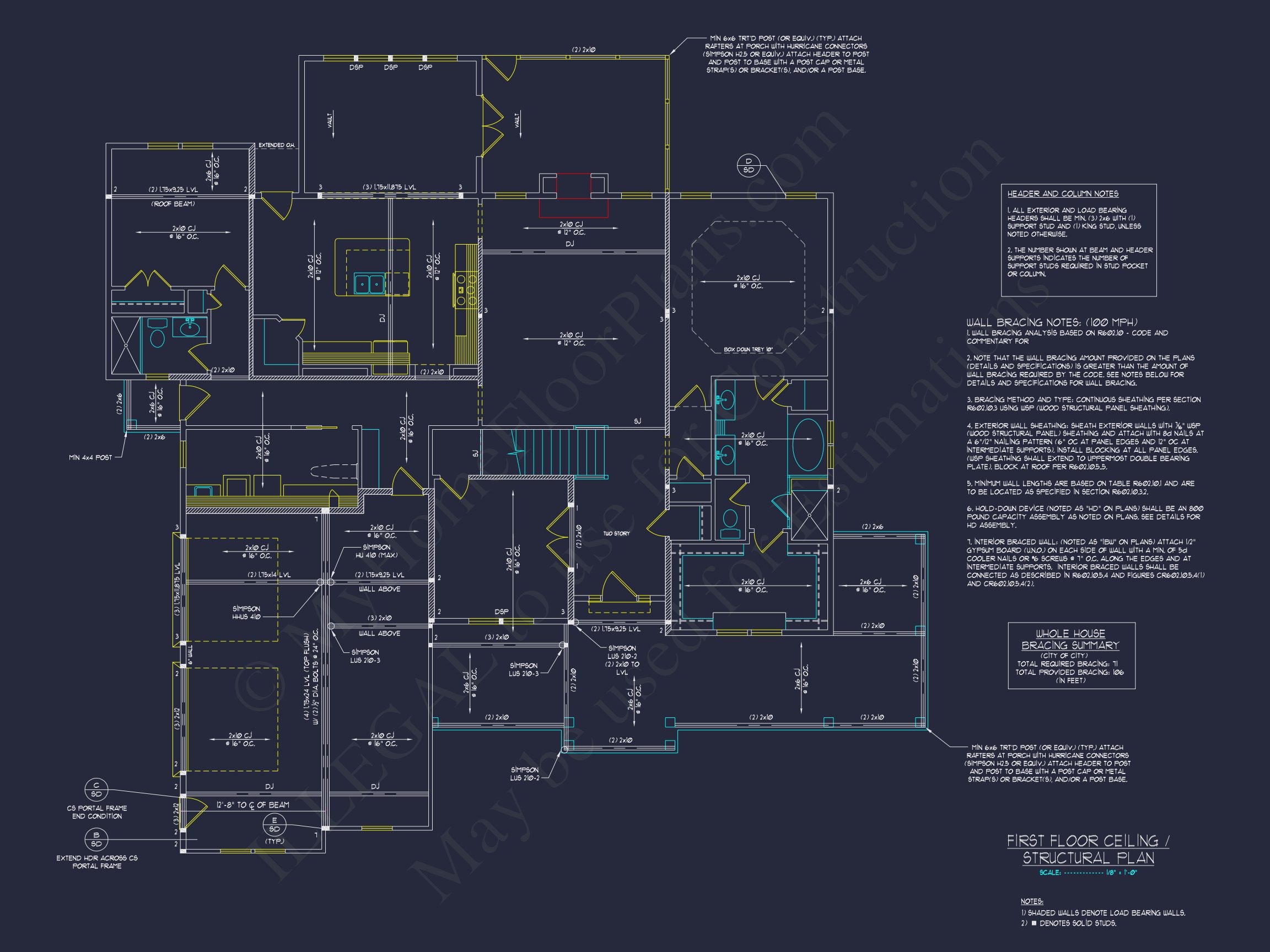 Traditional Farmhouse House Plan with Detailed CAD Designs