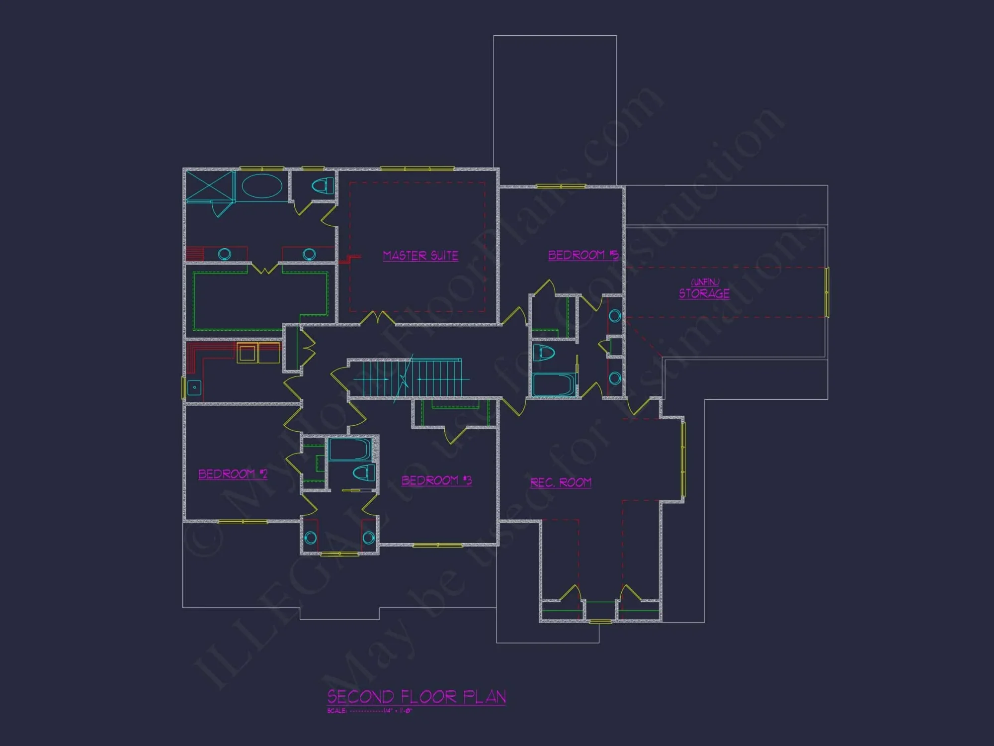 Versatile House Floor Plan with 3 Story CAD Architecture Design